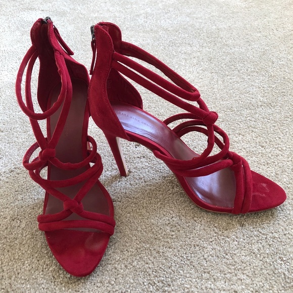 Zara | Shoes | Zara Knotted High Heel Sandals In Burgundy Red | Poshmark